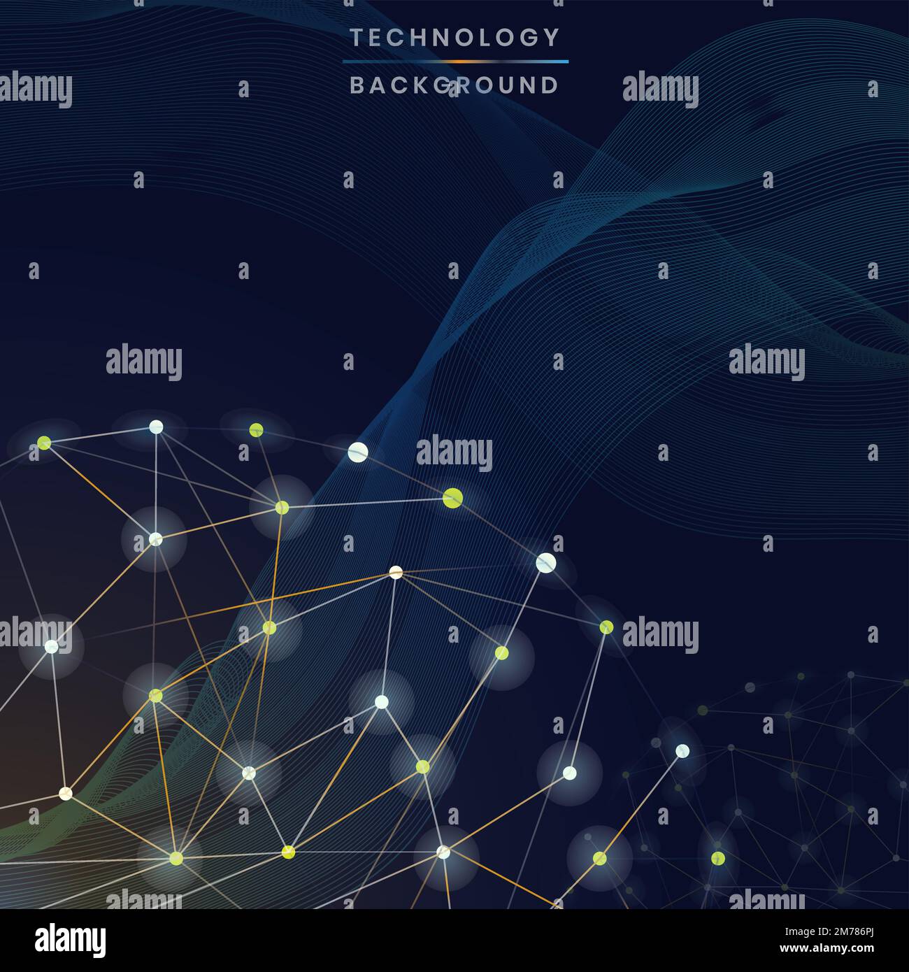 Yellow futuristic technology background vector Stock Vector Image & Art ...