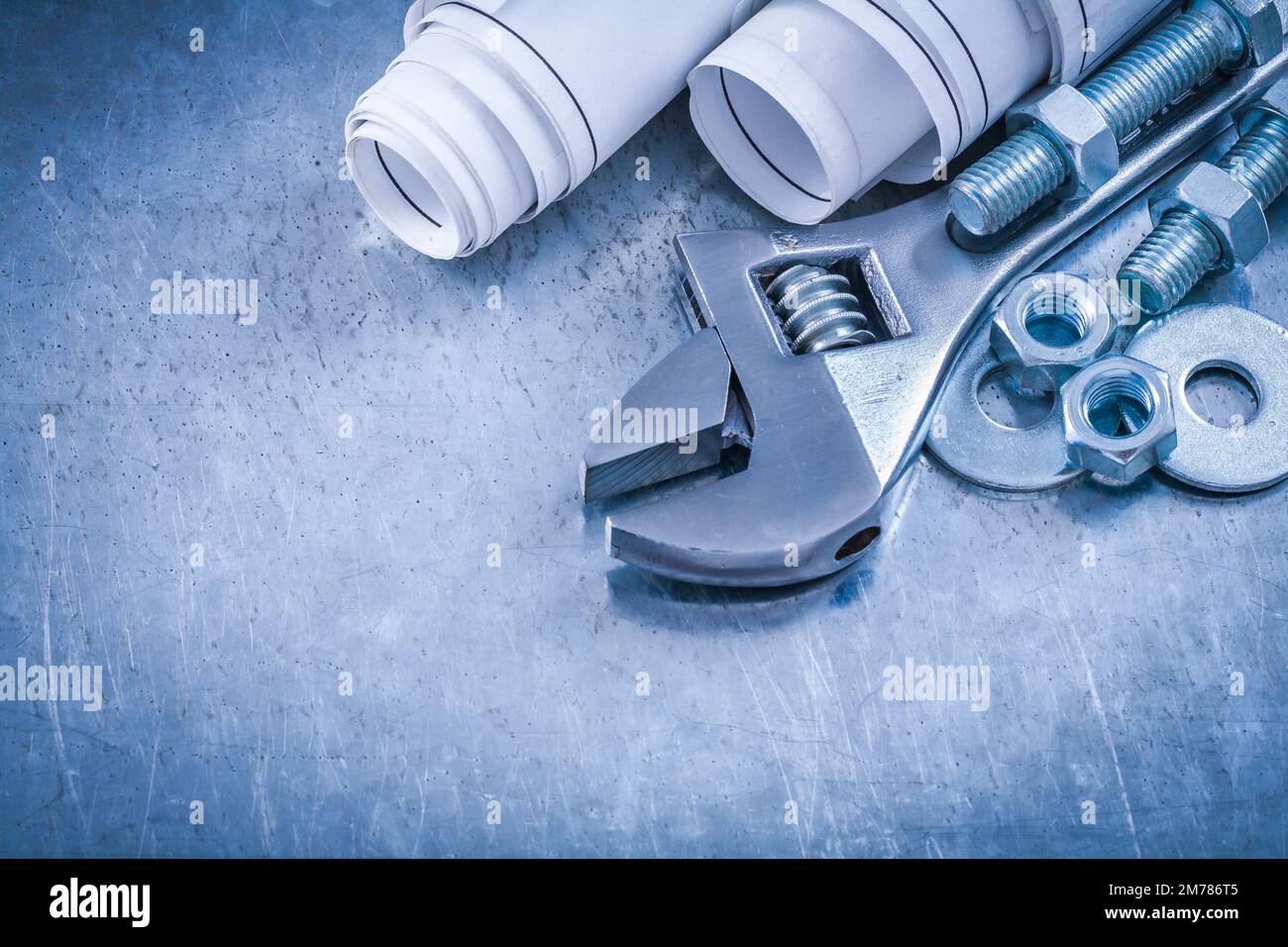 Adjustable key bolt washers screw-nuts screwbolts and blueprint rolls ...