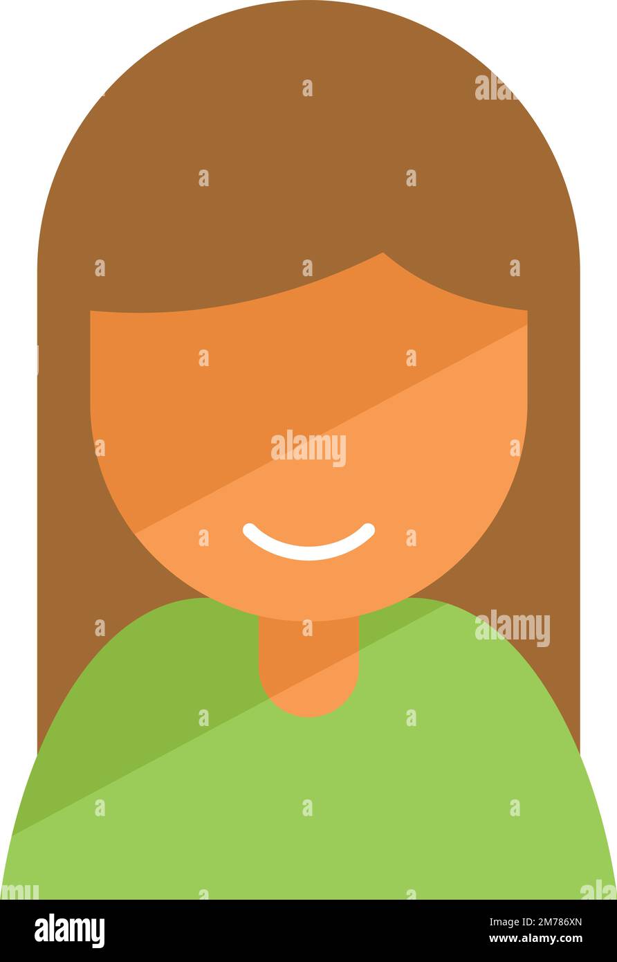 Party smiling icon flat vector. Happy person. Friend smile isolated ...