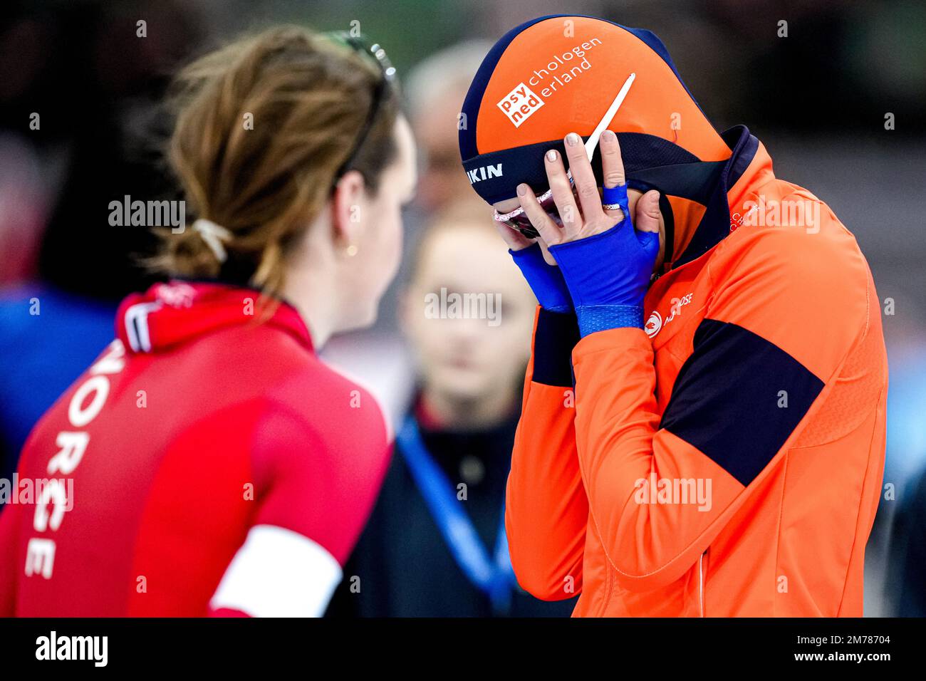 HAMAR, NORWAY - JANUARY 8: Robin Groot of The Netherlands competing on ...
