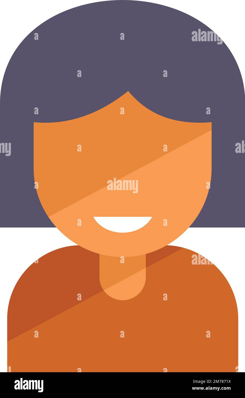 Like smiling icon flat vector. Happy person. Young friend isolated ...