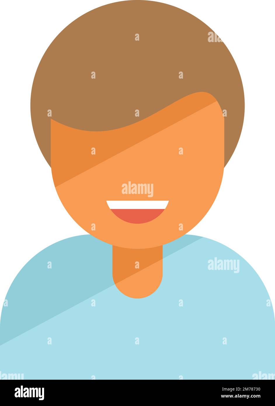 Smiling friendship icon flat vector. Person happy. Friend team isolated ...