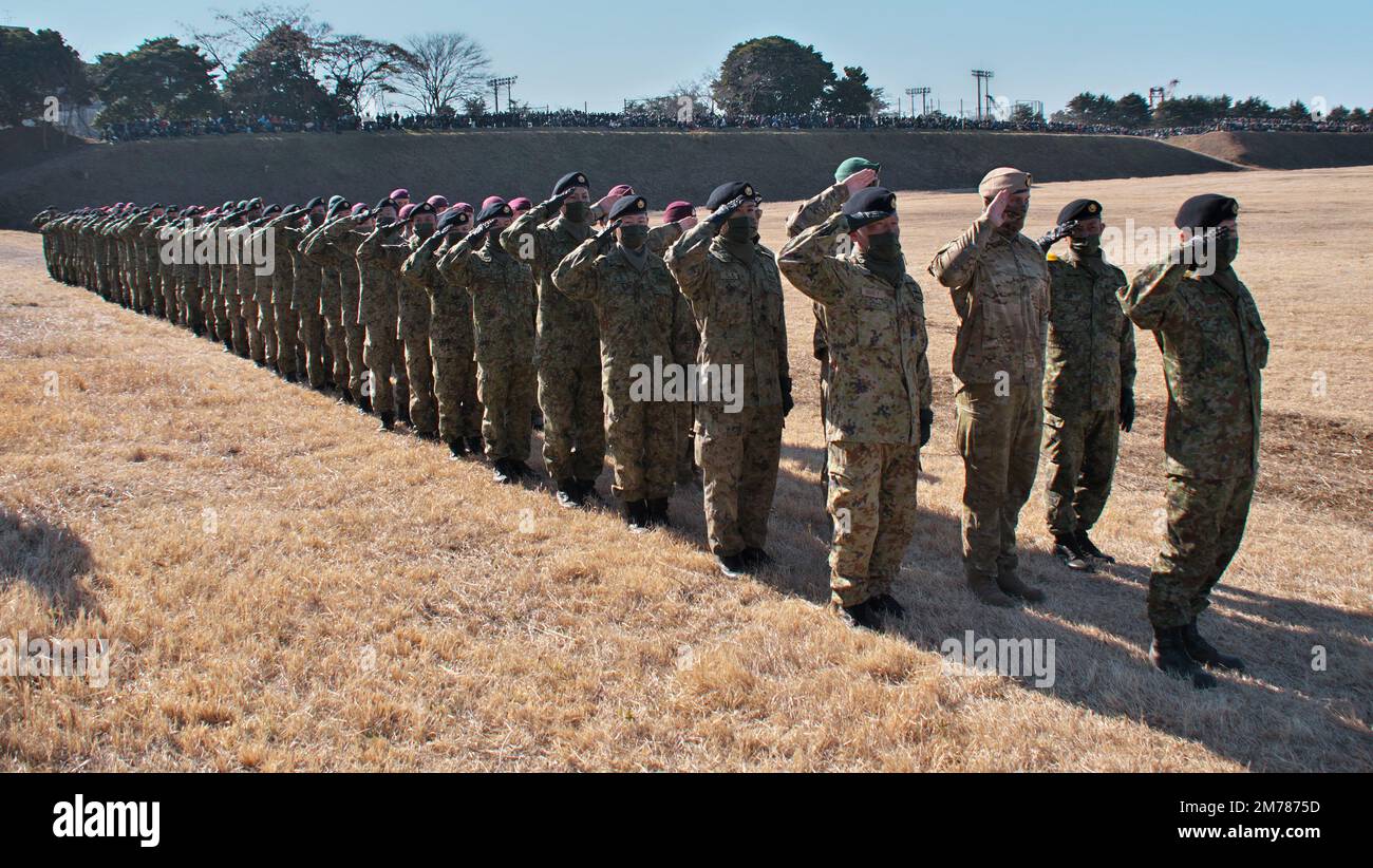 Narashino, Japan. 08th Jan, 2023. Member of Japan's Ground Self-Defense ...