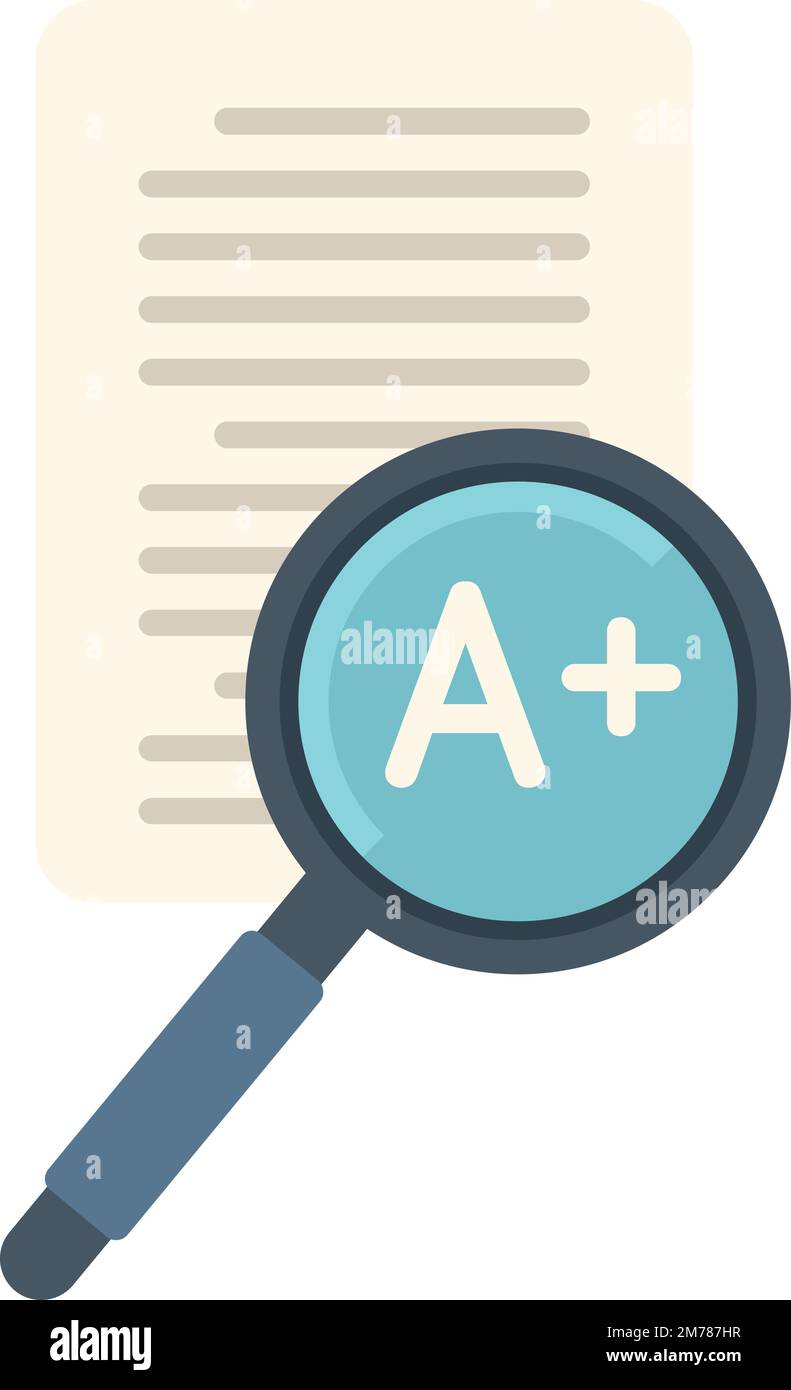 Test paper icon flat vector. Check form. Sheet mark isolated Stock ...