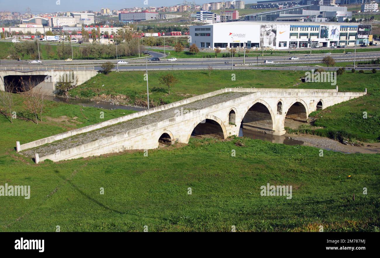 Located in Istanbul, Turkey, the Haramidere Bridge was built by Mimar ...