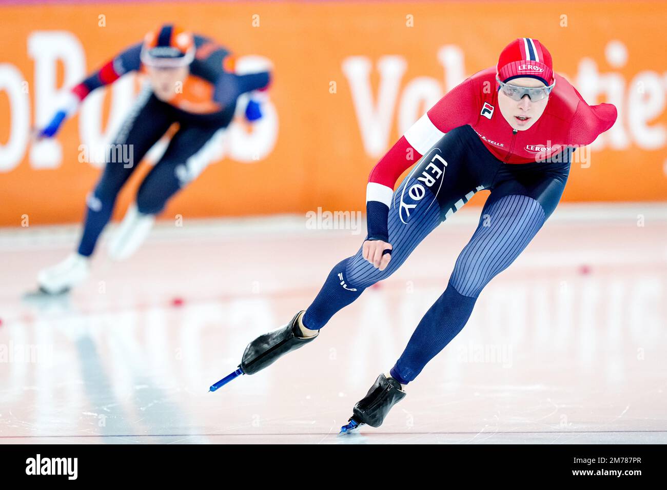 HAMAR, NORWAY - JANUARY 8: Ragne Wiklund of Norway competing on the ...