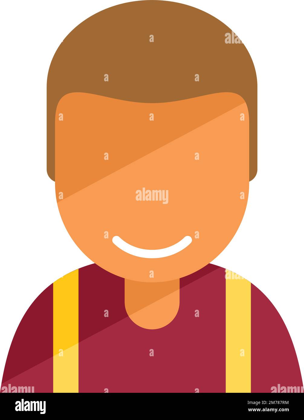 Smile respect icon flat vector. Person team. Positive character ...