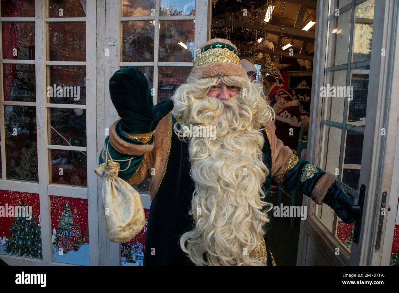 Moscow, Russia. 6th of January, 2023. A man dressed as Tatar Father ...