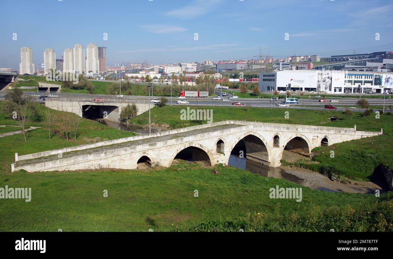 Located in Istanbul, Turkey, the Haramidere Bridge was built by Mimar ...