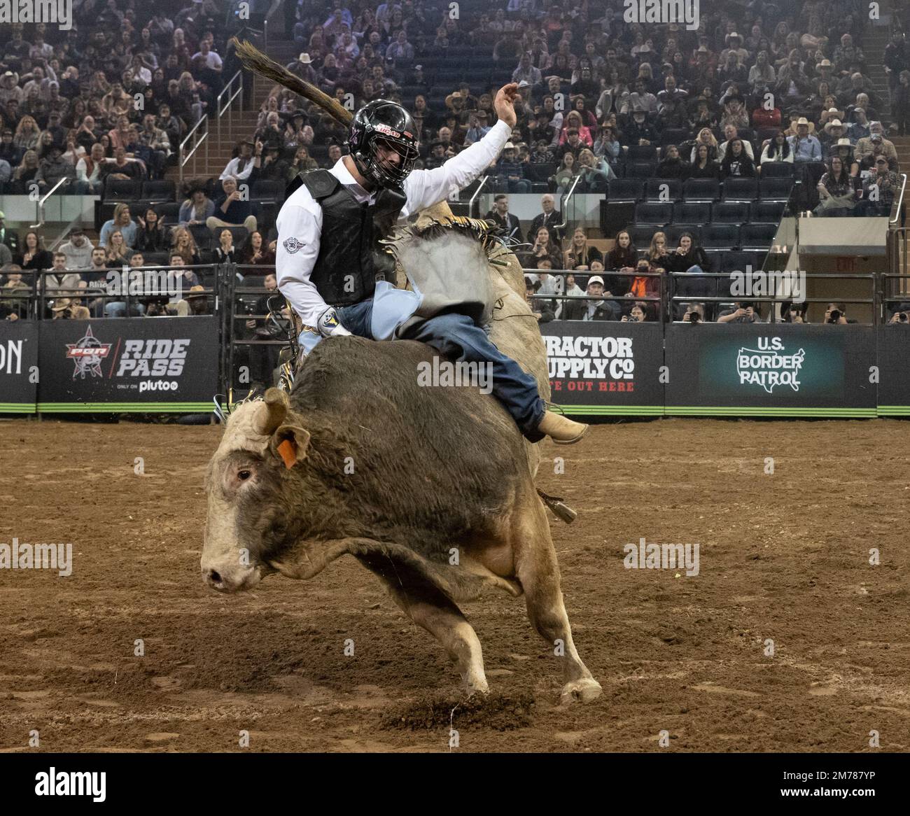 New York, New York, USA. 7th Jan, 2023. Professional bull rider JOAO ...