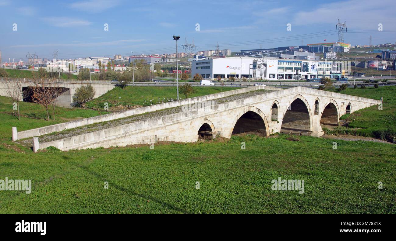 Located in Istanbul, Turkey, the Haramidere Bridge was built by Mimar ...