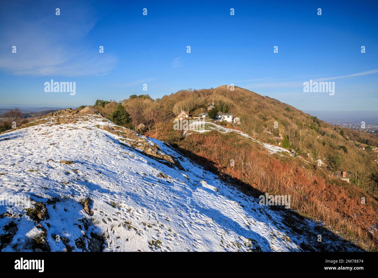 North towards the Wyche and Worcestershire Beacon from Perseverance ...