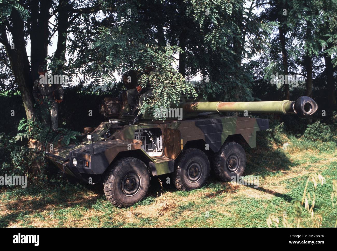 French army, heavy armored car ERC 90 SAGAIE during NATO exercises in ...