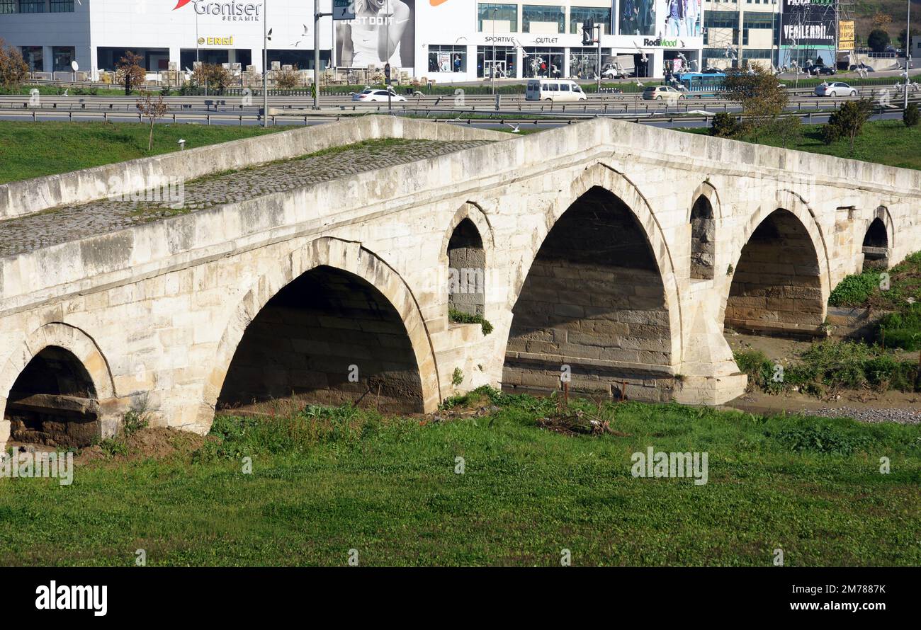 Located in Istanbul, Turkey, the Haramidere Bridge was built by Mimar ...
