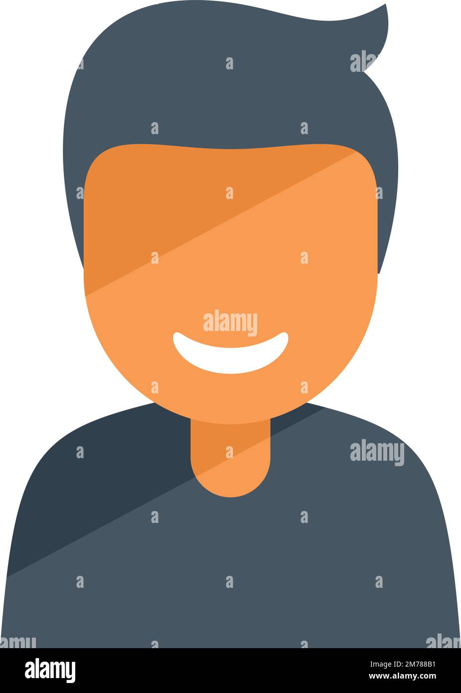 Healthy smiling icon flat vector. Happy young. Team smile isolated ...