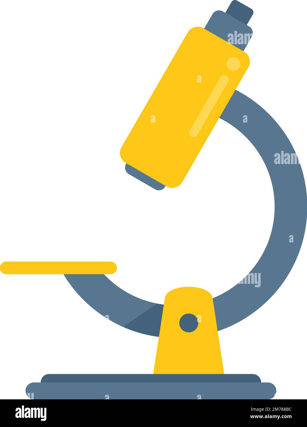 School microscope icon flat vector. Examination check. Mark result ...