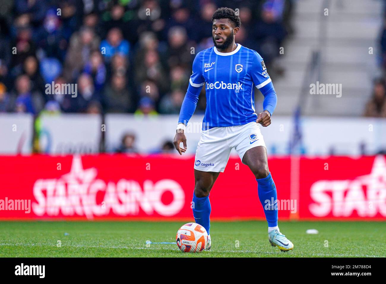 GENK, BELGIUM - JANUARY 8: Mark Mc Kenzie of KRC Genk during the ...