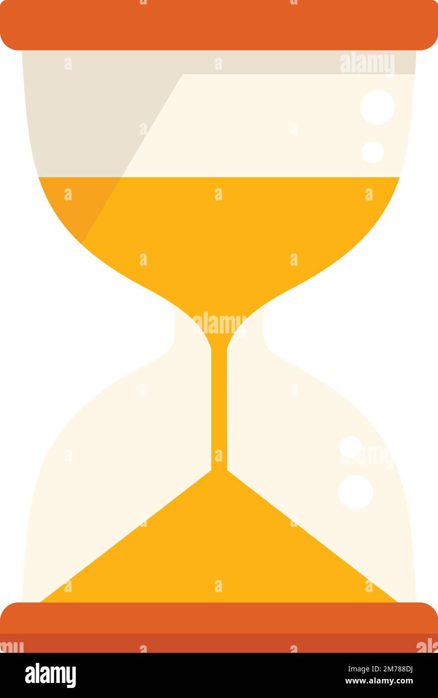 Test hourglass icon flat vector. Paper check. Form sheet isolated Stock ...