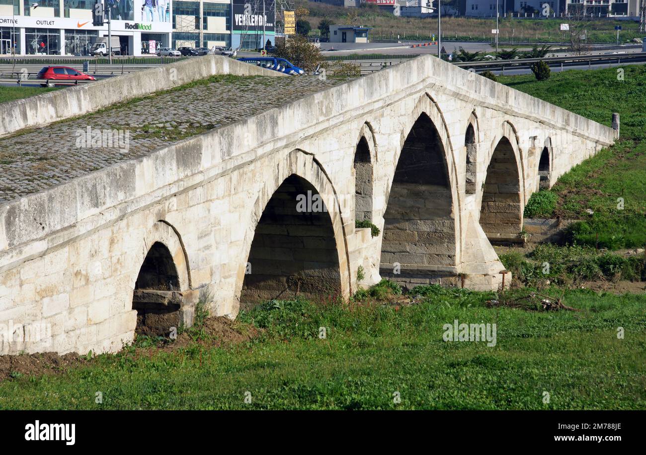 Located in Istanbul, Turkey, the Haramidere Bridge was built by Mimar ...