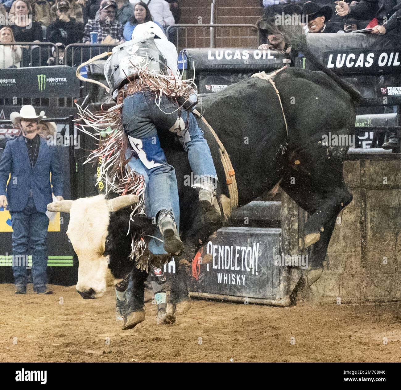 New York, New York, USA. 7th Jan, 2023. Professional bull rider TAYLOR ...