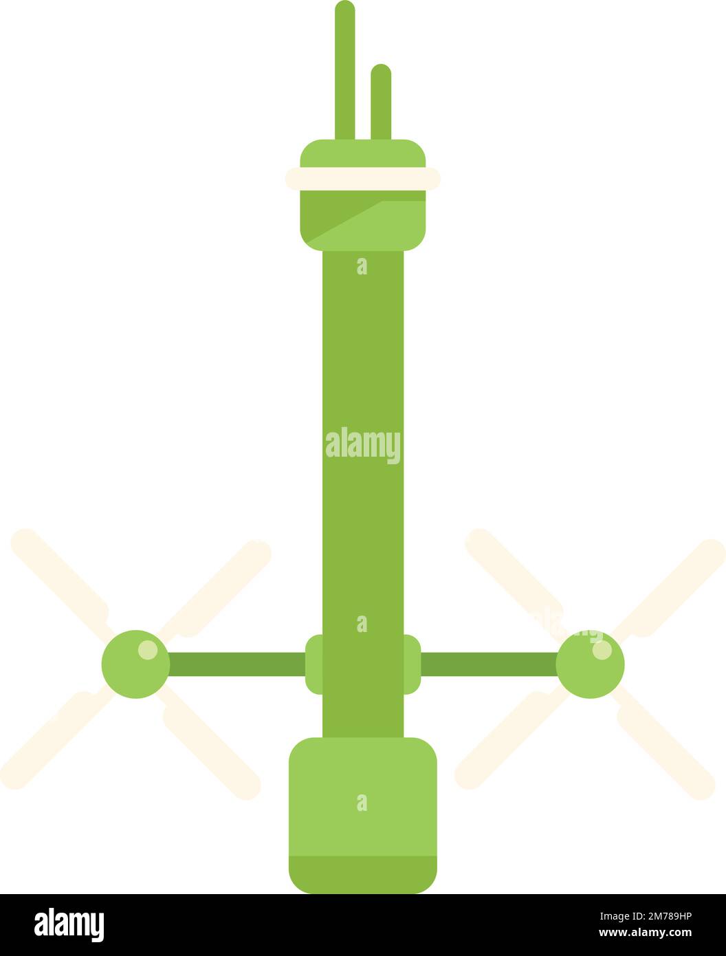 Wind power equipment icon flat vector. Energy nature. Eco clean ...