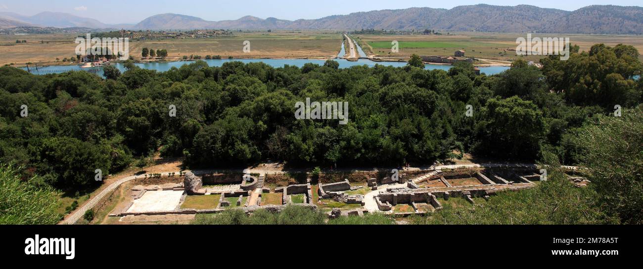 Ruins of the City walls, ancient Butrint building, UNESCO World ...