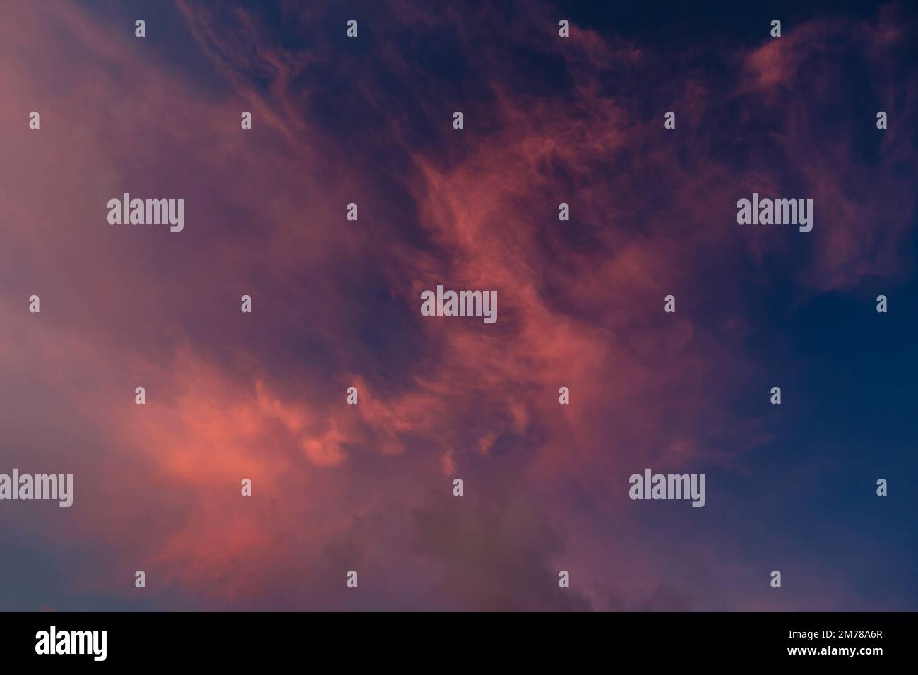 Beautiful colored cloudy evening sky. Sky with clouds at sunset ...