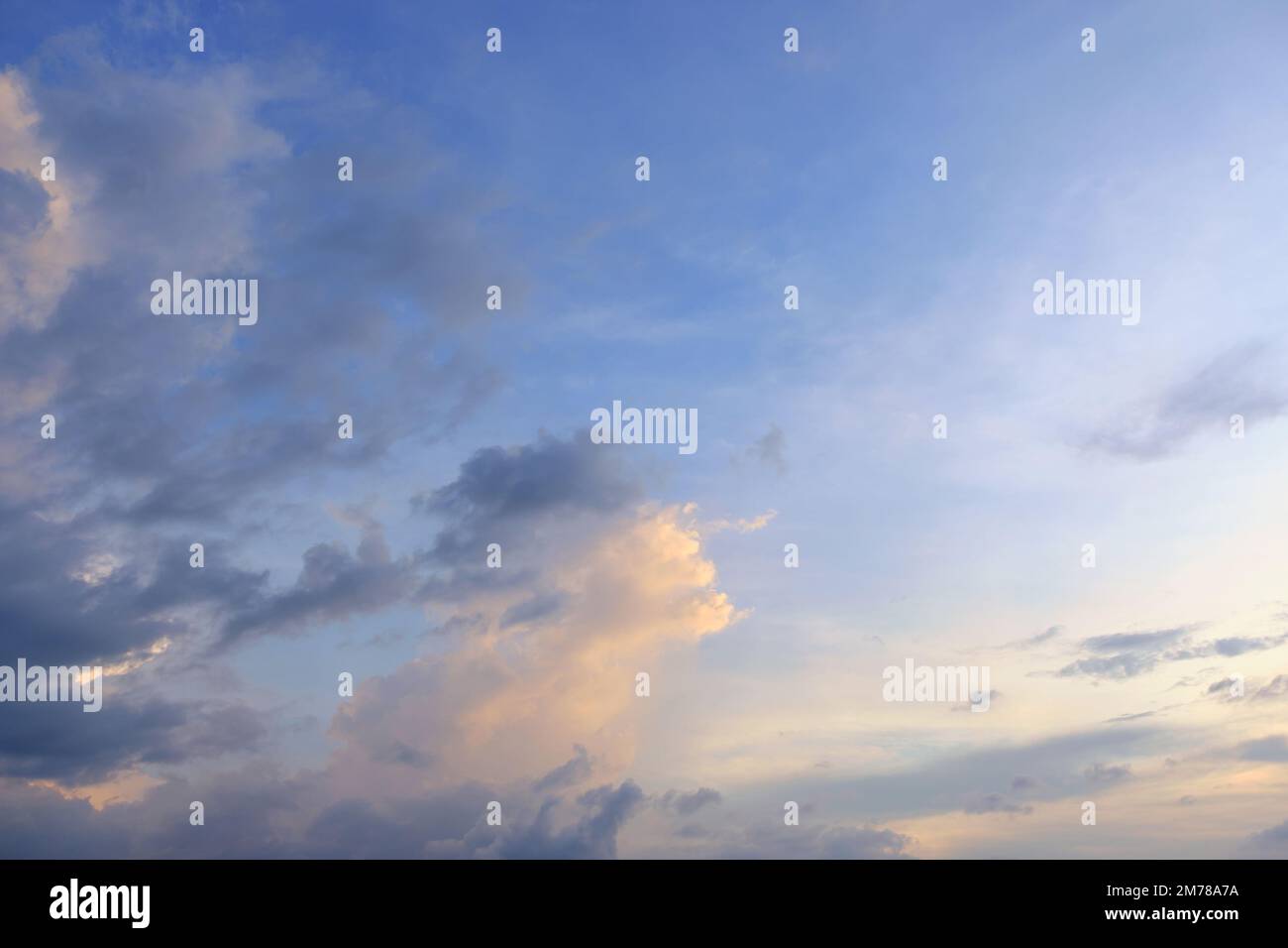 Beautiful colored cloudy evening sky. Sky with clouds at sunset. Abstract sky background Stock ...