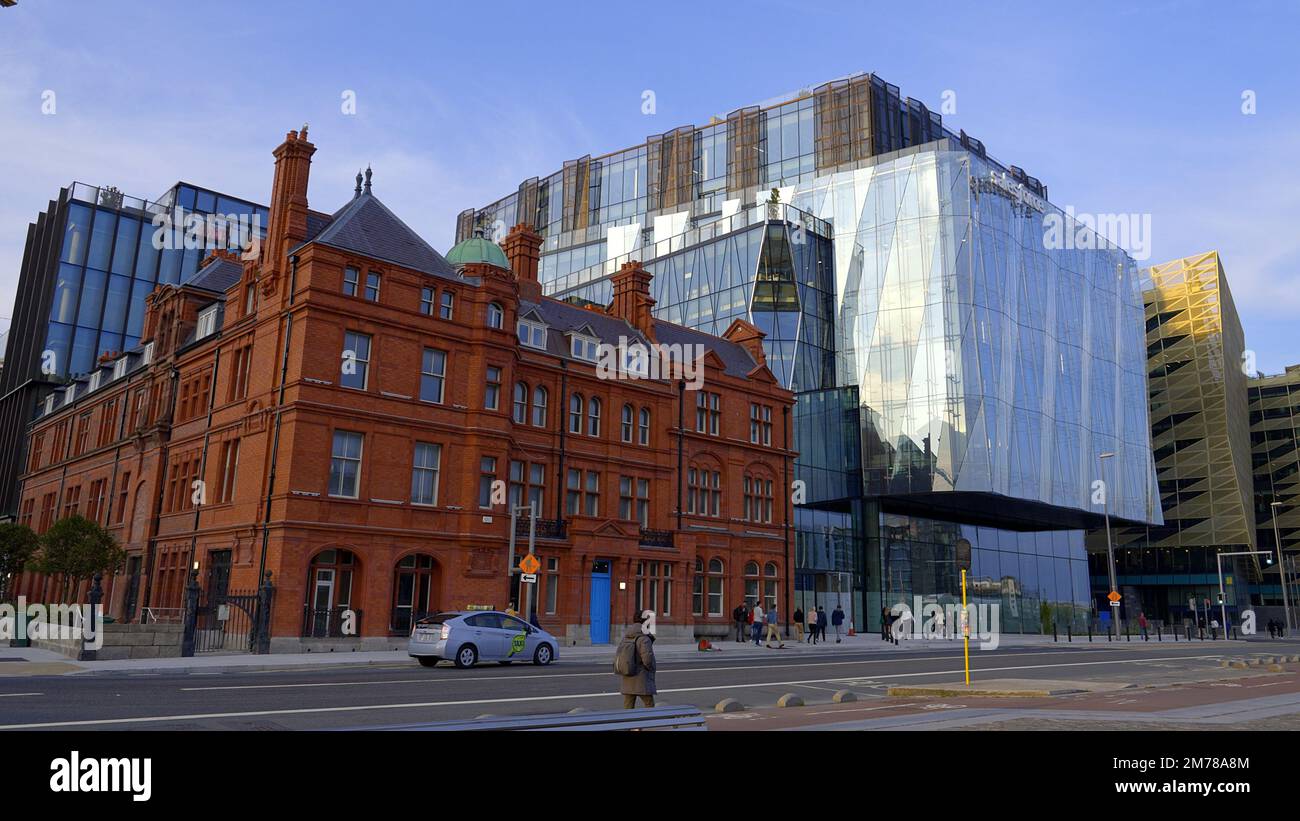 Modern office buildings at Dublin Docklands - DUBLIN, IRELAND - APRIL ...