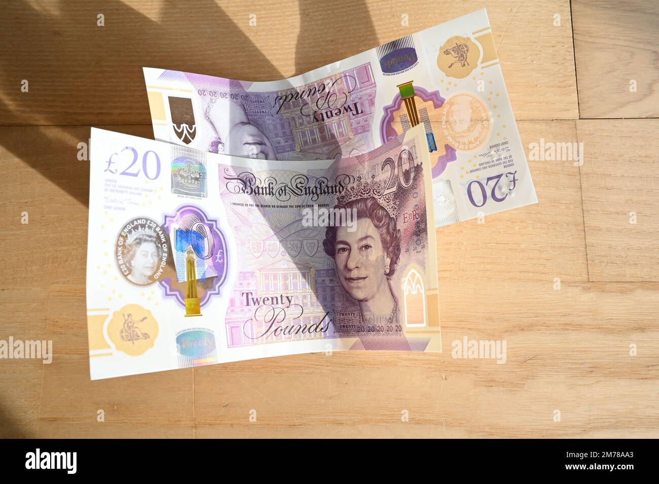 Two Twenty Pound Notes Stock Photo - Alamy