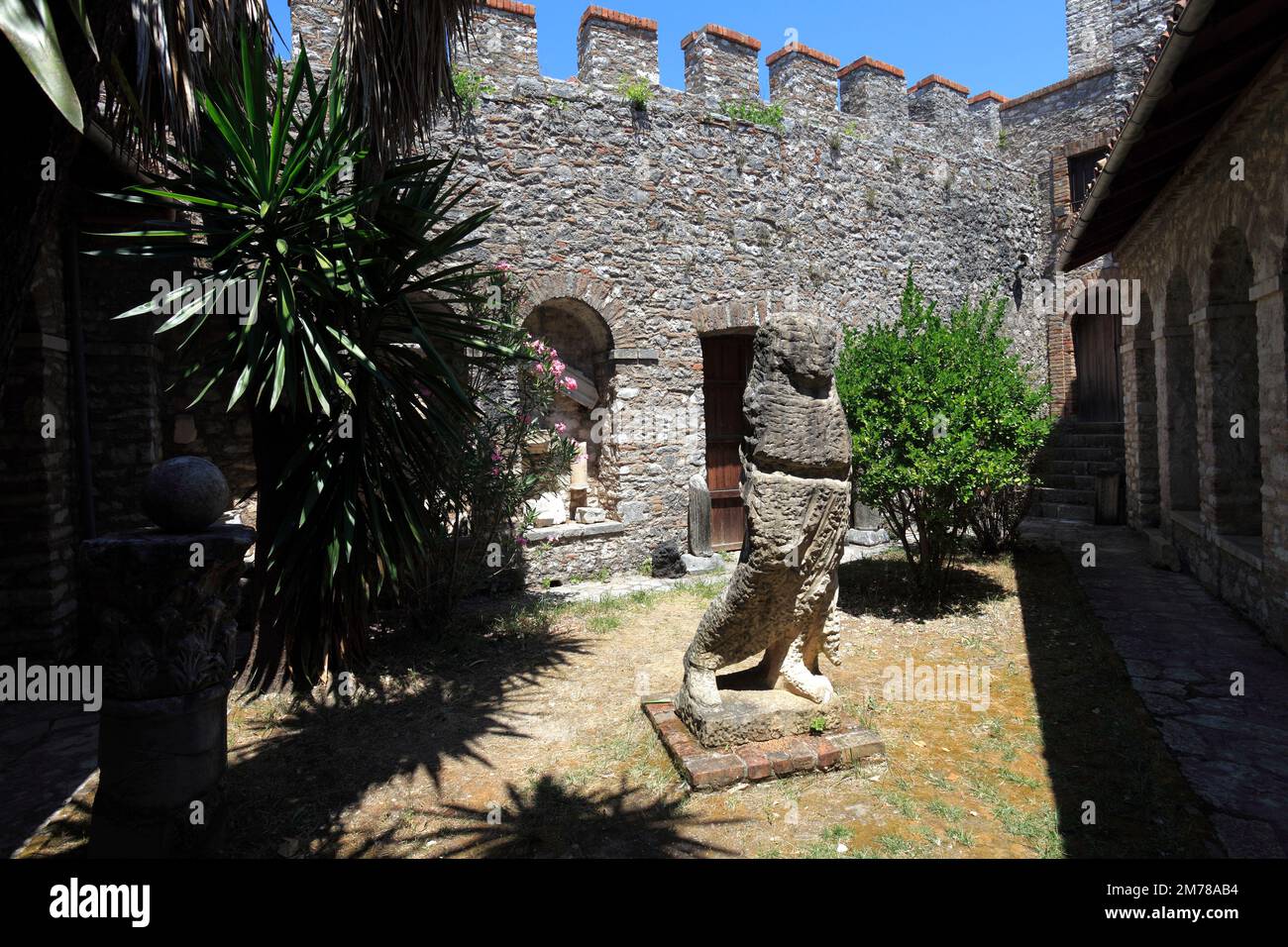 Statues and displays in the museum of ancient Butrint, UNESCO World ...