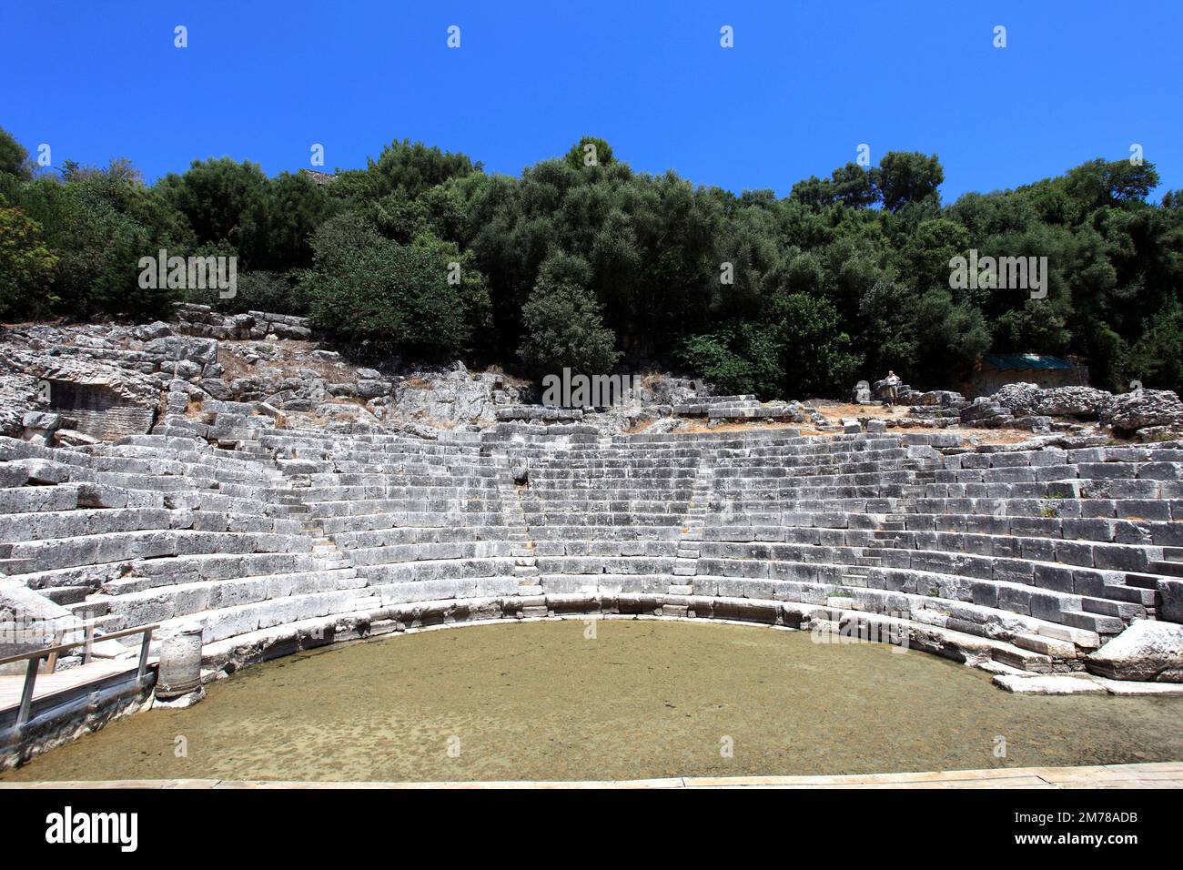 Ruins of the Great Theatre, ancient Butrint, UNESCO World Heritage Site ...