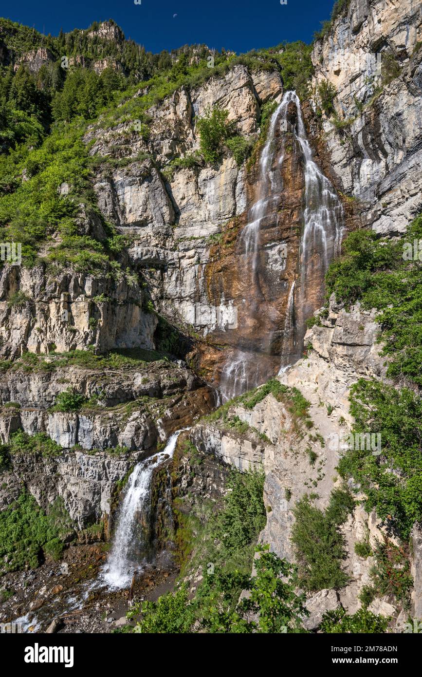 Stewarts Cascades, Mount Timpanogos massif, Wasatch Range, Uinta ...