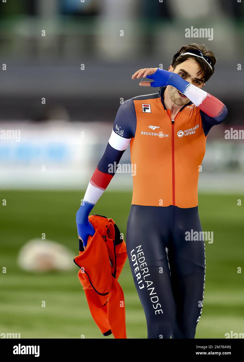 HAMAR - Patrick Roest (NED) after the men's 1500 meters all-around ...