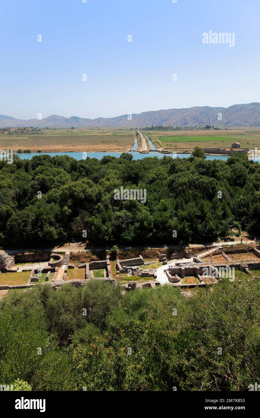 Ruins of the City walls, ancient Butrint building, UNESCO World ...