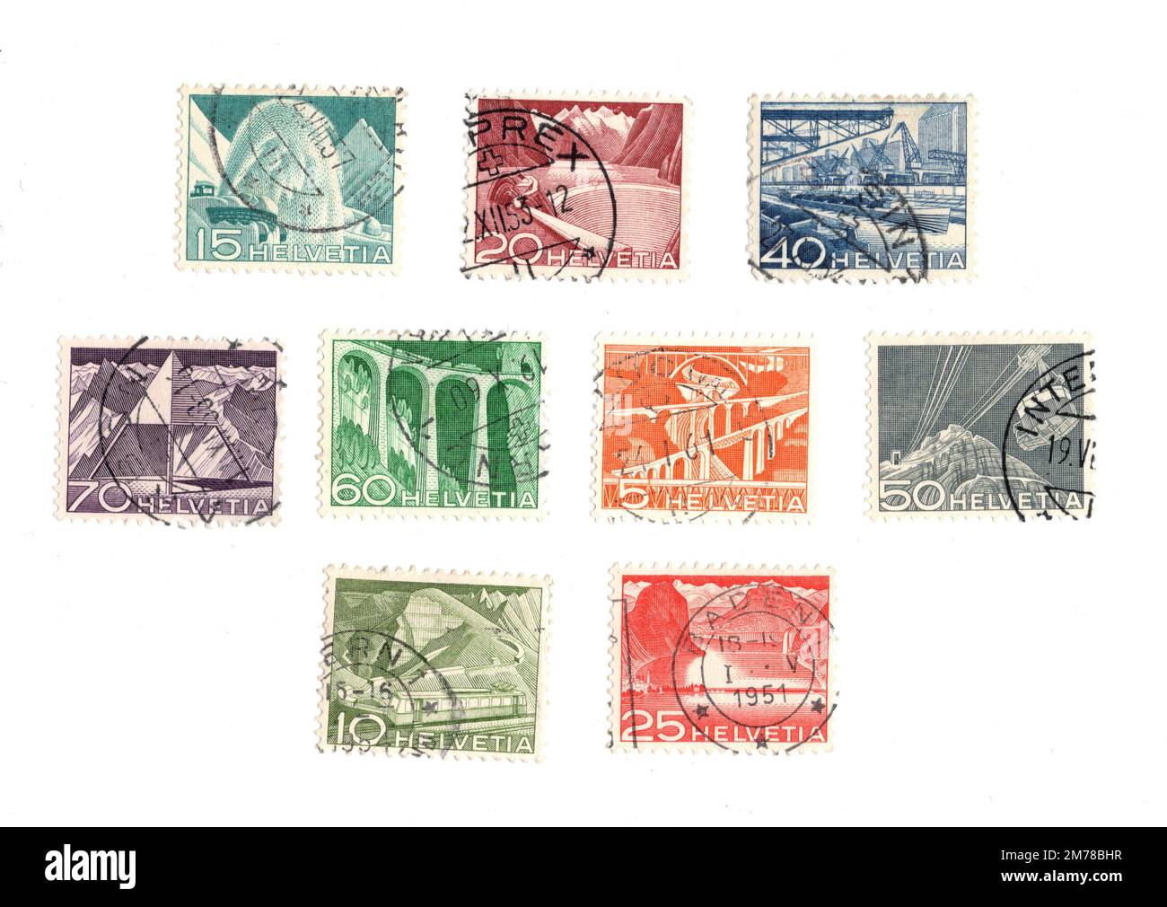 Postage stamp stamps switzerland hi-res stock photography and images ...