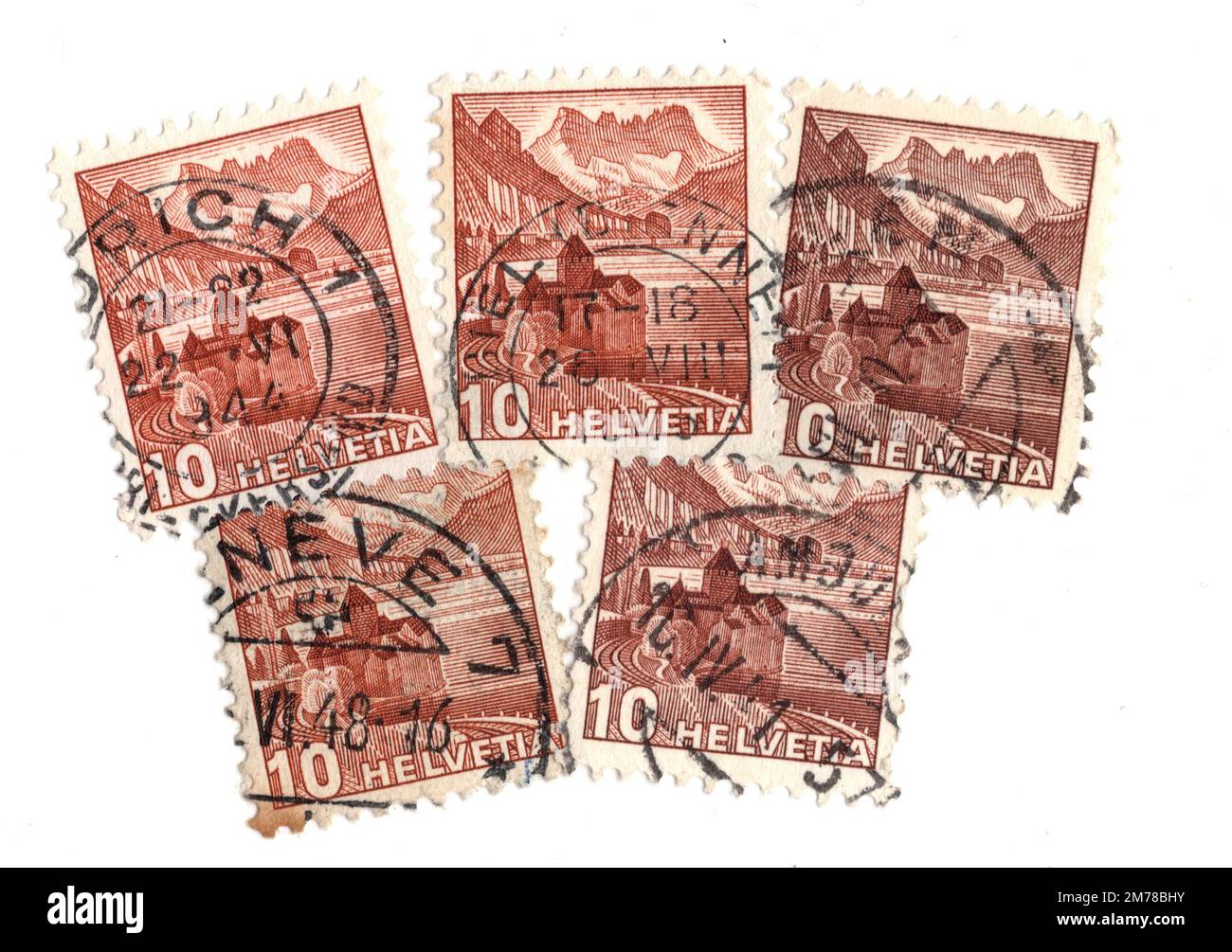 Postage stamp stamps switzerland hi-res stock photography and images ...