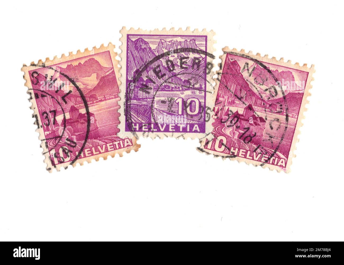 Postage stamp switzerland Cut Out Stock Images & Pictures - Alamy