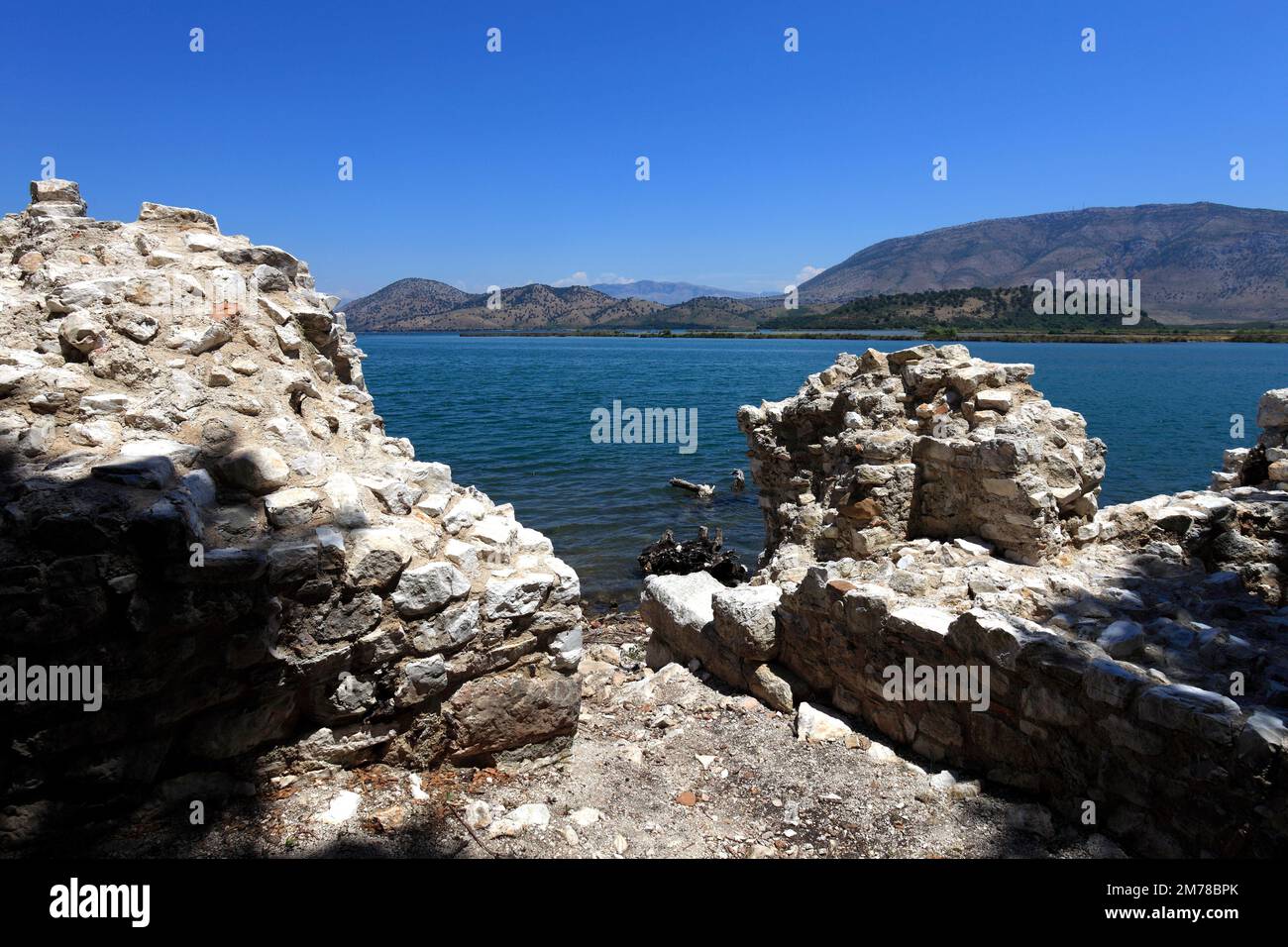 Ruins of the City walls, ancient Butrint building, UNESCO World ...