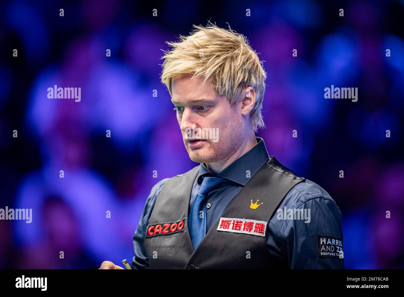 LONDON, UNITED KINGDOM. 08th Jan, 2023. Neil Robertson vs Shaun Murphy during the 2023 Cazoo ...