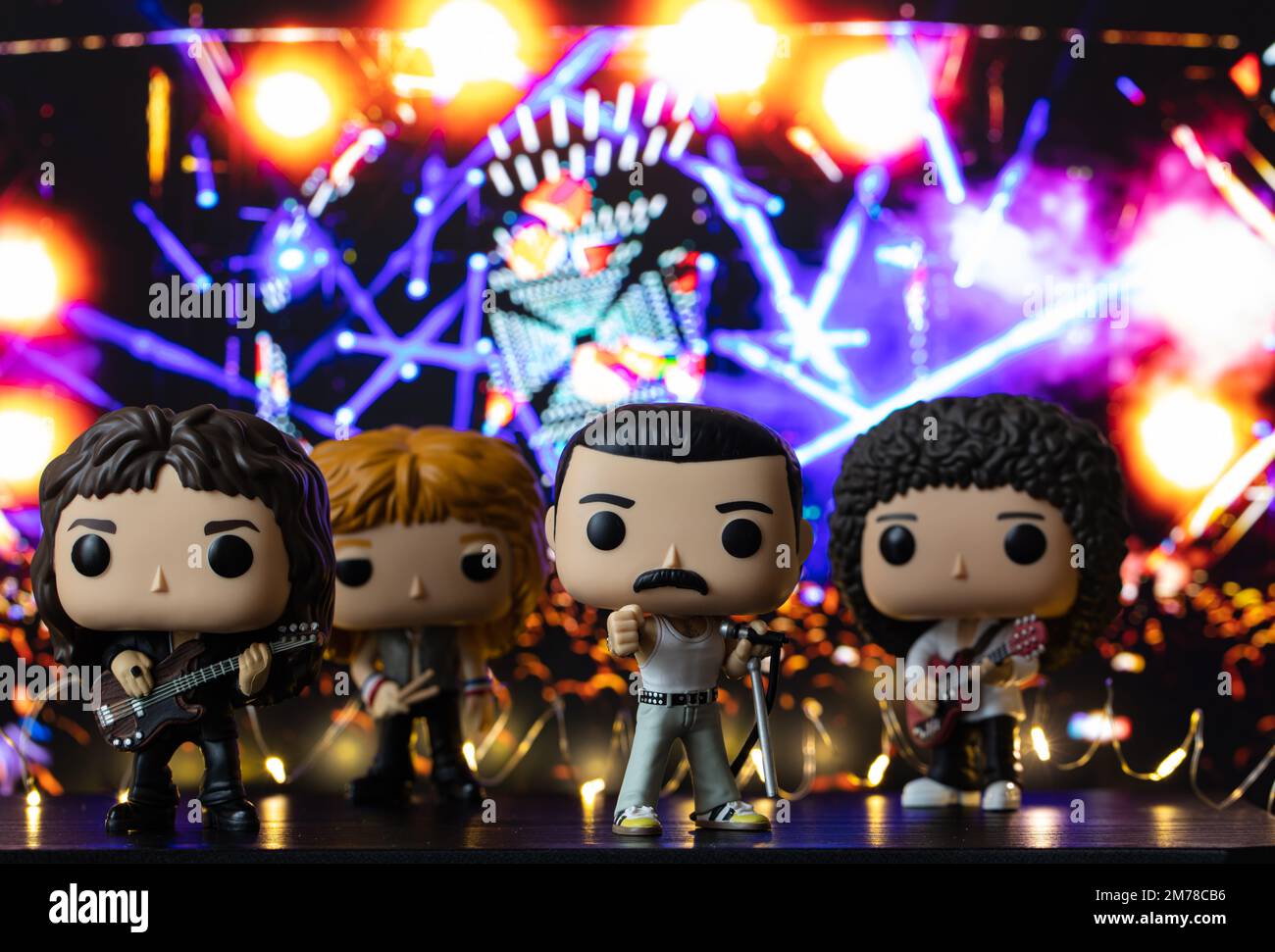 Washington, U.S. - December 29, 2022: Funko POP vinyl figures of Queen ...