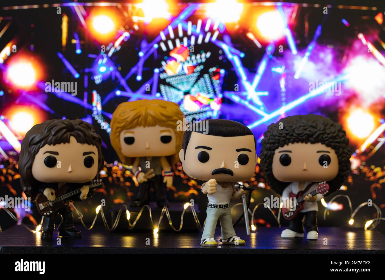 Washington, U.S. - December 29, 2022: Funko POP vinyl figures of Queen ...