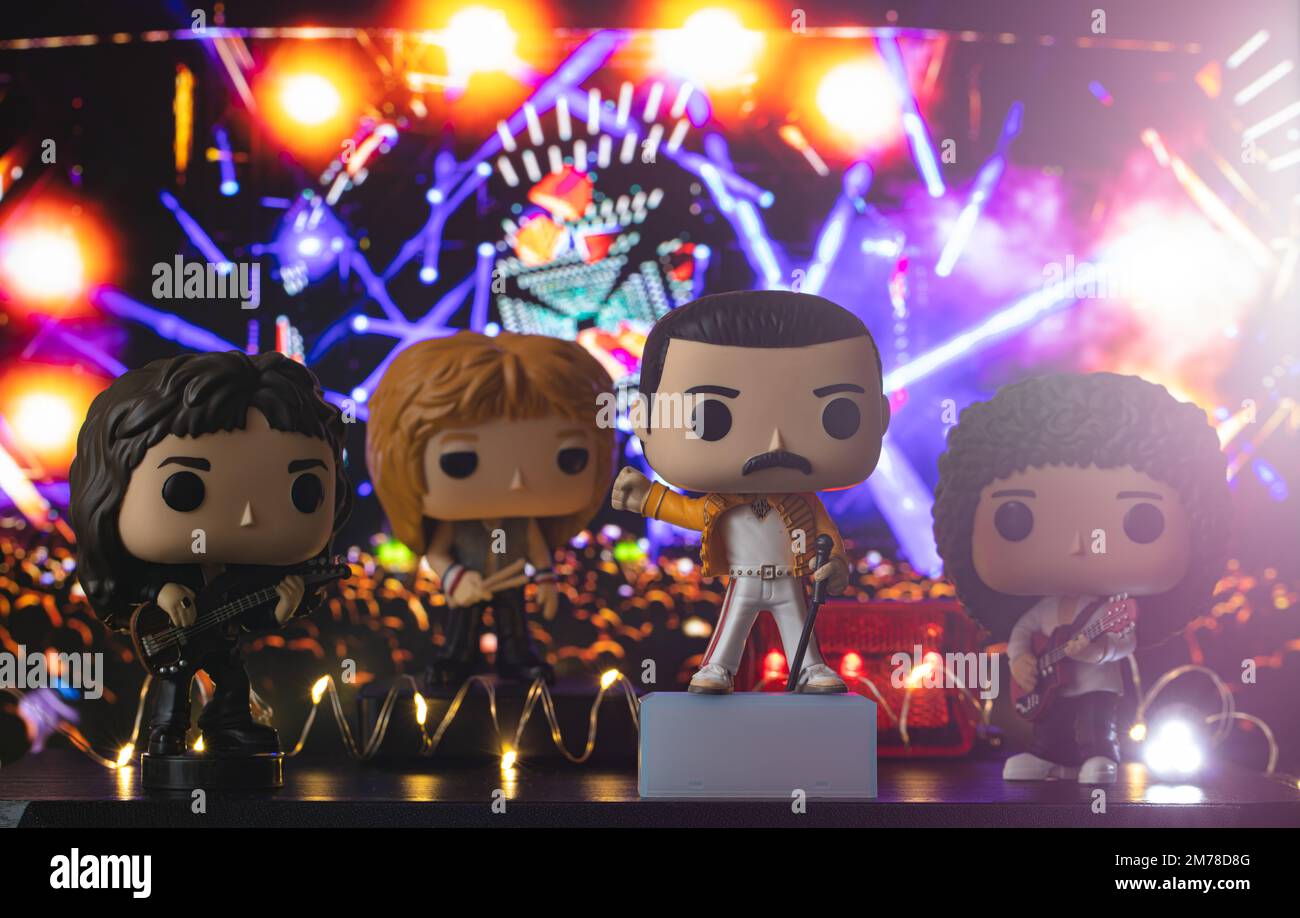 Washington, U.S. - December 29, 2022: Funko POP vinyl figures of Queen ...