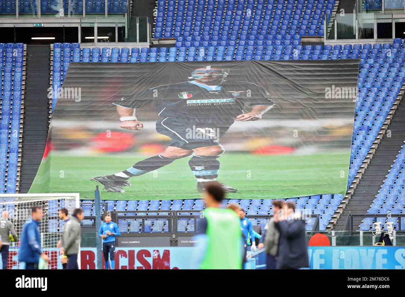 Lazio supporters show a Sinisa Mihajlovic' photo during the Italian ...