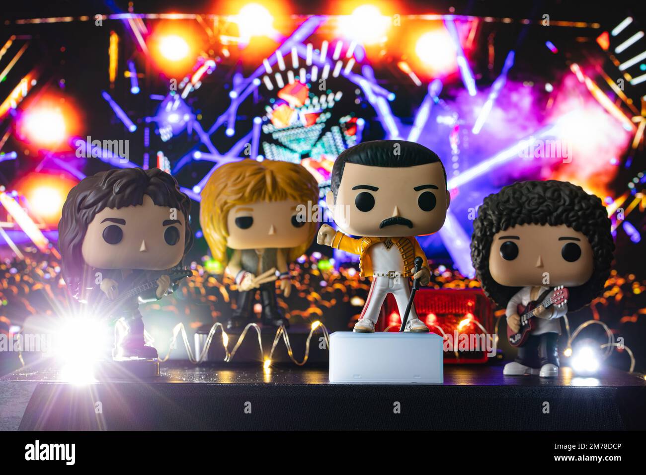 Washington, U.S. - December 29, 2022: Funko POP vinyl figures of Queen ...