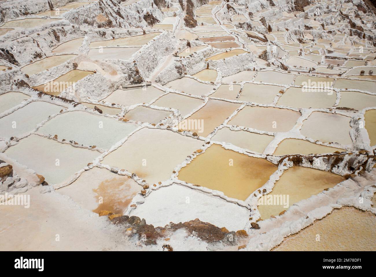 Maras salt mines in Peru Stock Photo - Alamy