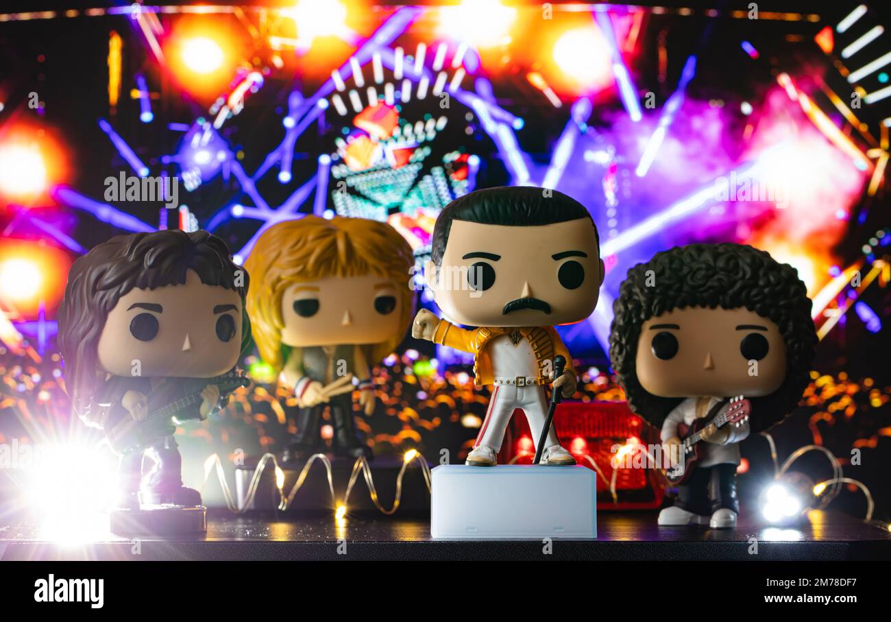 Washington, U.S. - December 29, 2022: Funko POP vinyl figures of Queen ...
