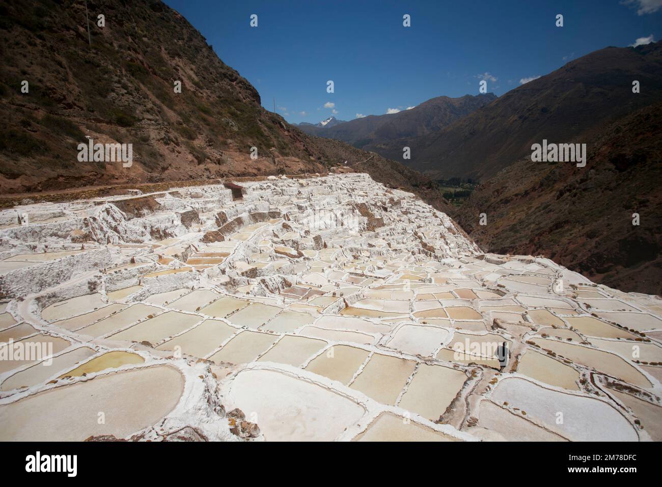 Maras salt mines in Peru Stock Photo - Alamy