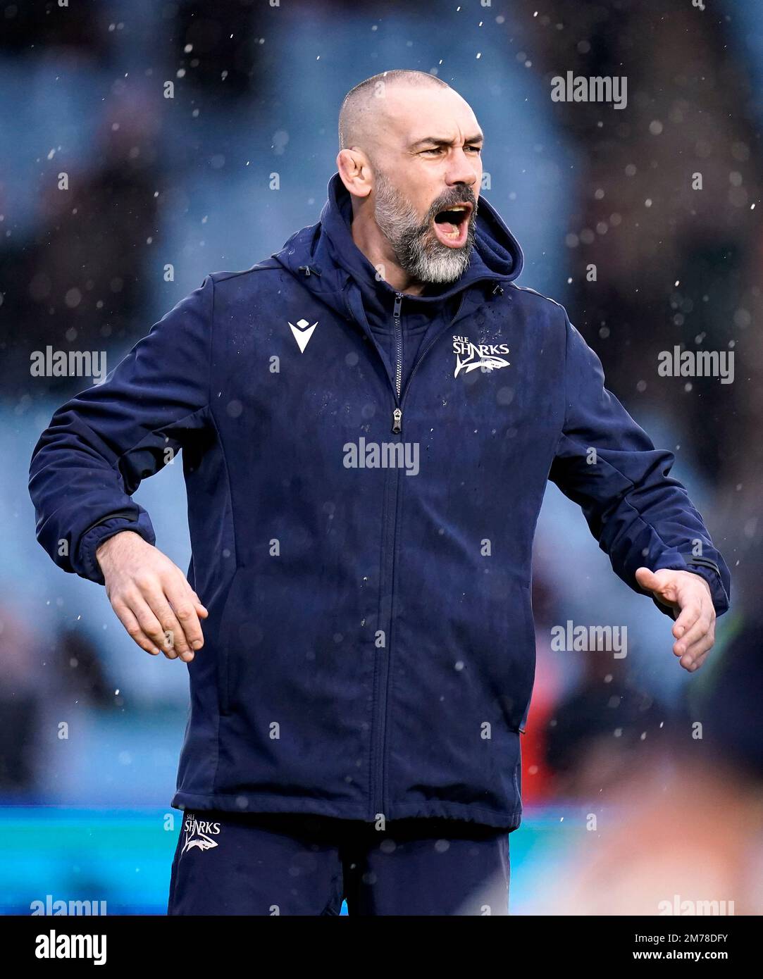 Sale Sharks director of rugby Alex Sanderson during the Gallagher ...