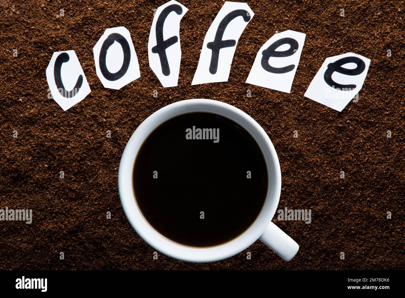 Cup of coffe and brown coffee surface texture background Stock Photo ...